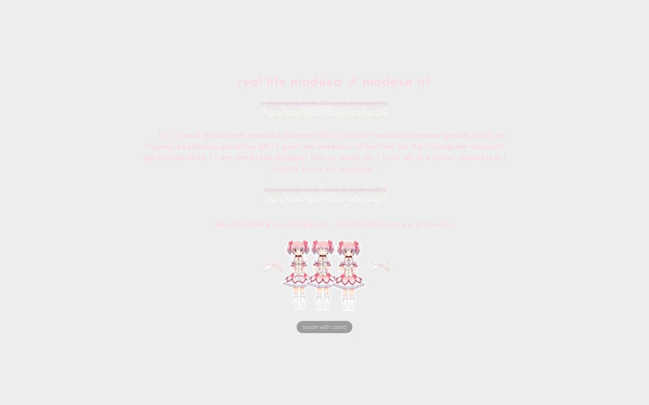 madoka’s carrd